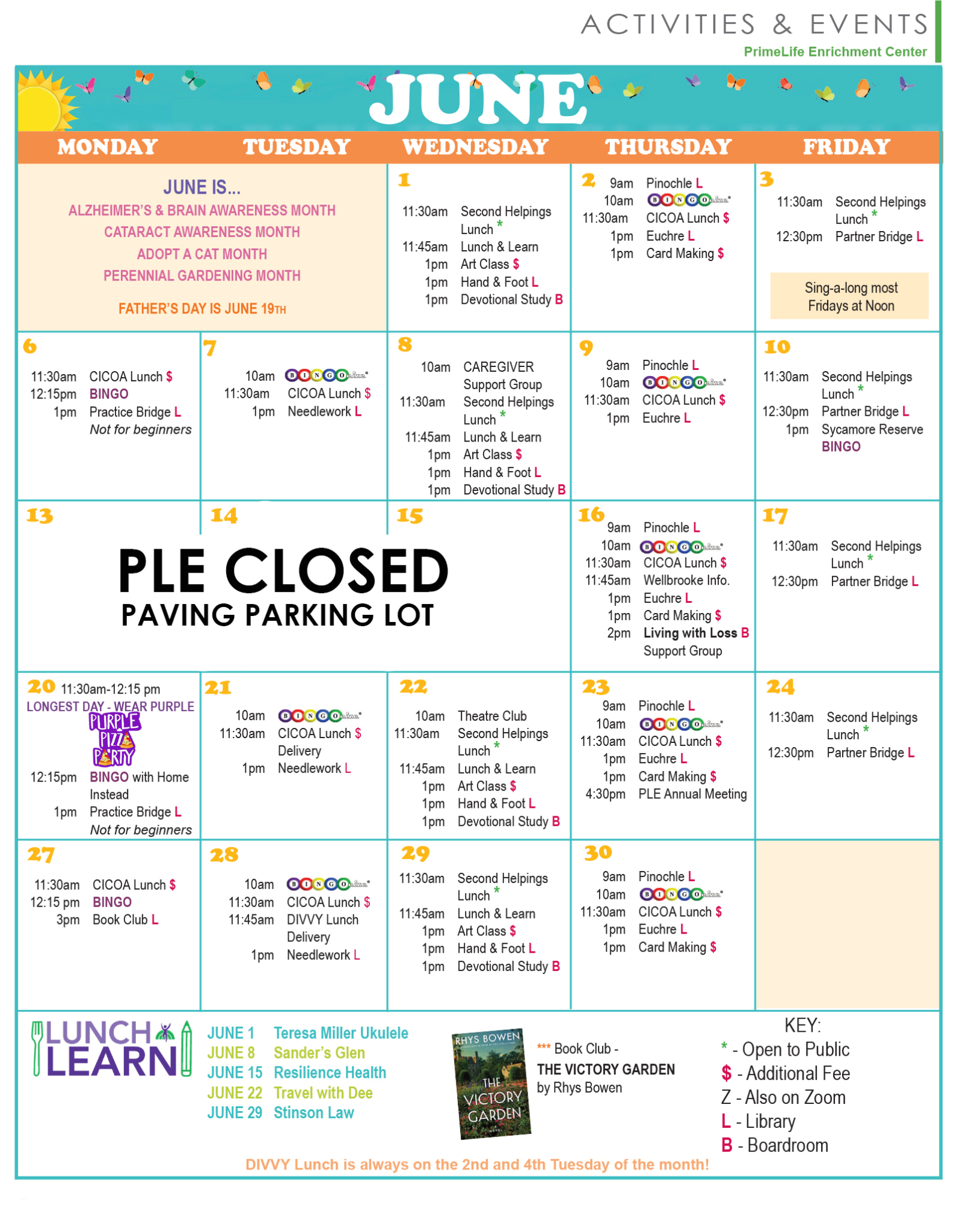 June Activities Calendar – PrimeLife Enrichment