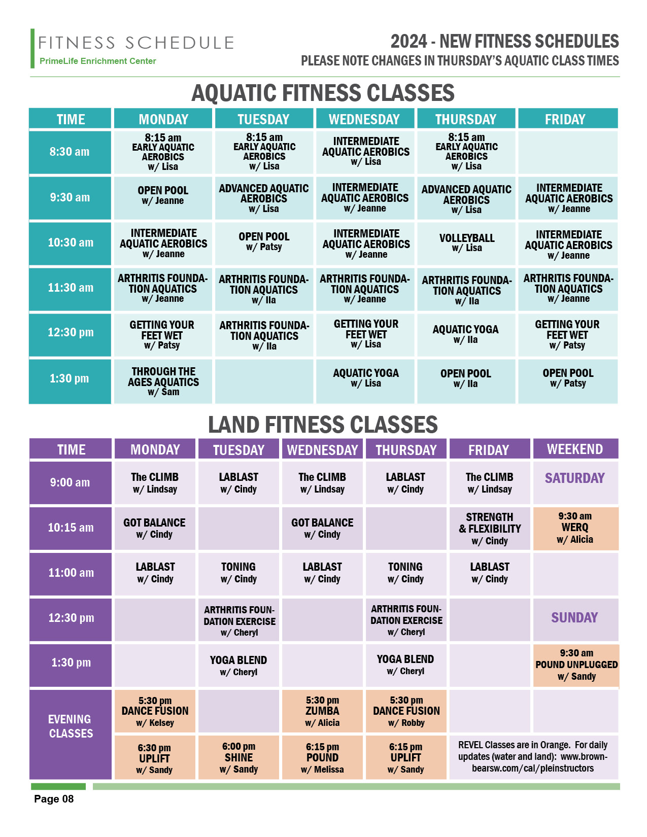 May 2024 Fitness Schedule – PrimeLife Enrichment