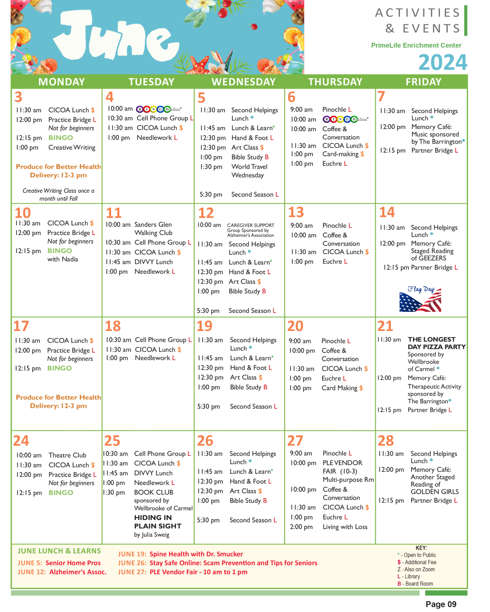 June 2024 Activities Calendar – PrimeLife Enrichment