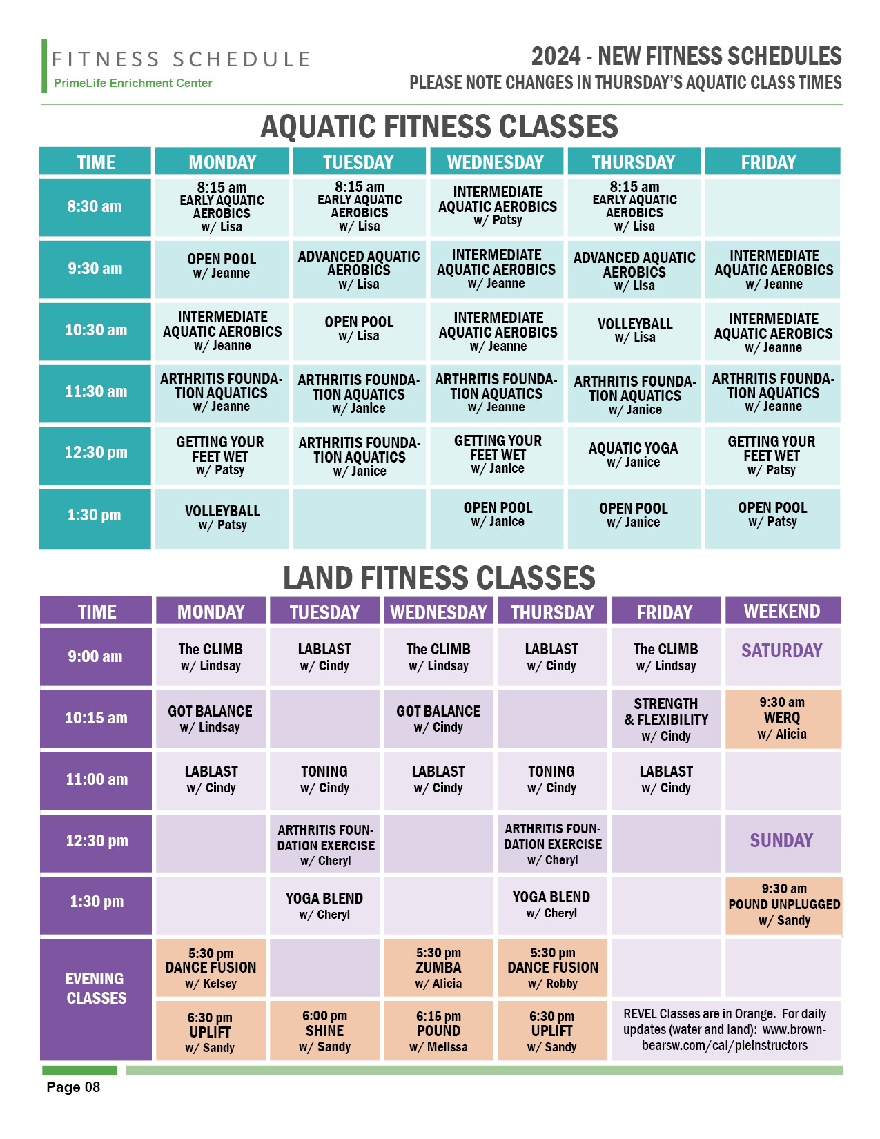June 2024 Fitness Schedule – PrimeLife Enrichment